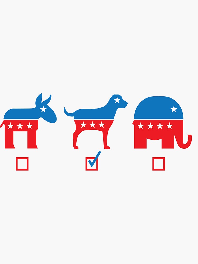 "My Vote Dogs Politics Political Party " Sticker for Sale by ...