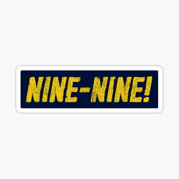 "NINE-NINE" Sticker for Sale by huckblade | Redbubble