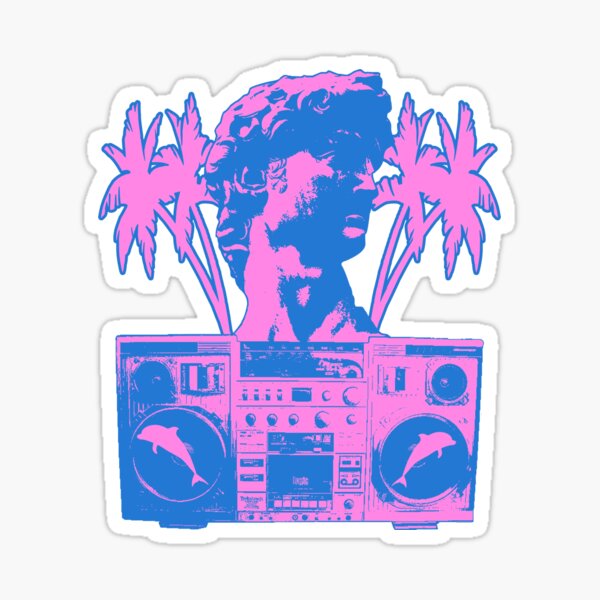 "Vaporwave Aesthetic" Sticker for Sale by thegreenclock | Redbubble