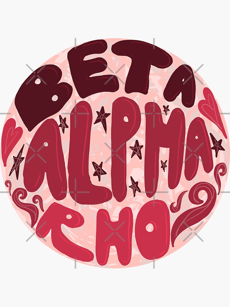 "Beta Alpha Rho Pink Bubble" Sticker for Sale by emroccs | Redbubble