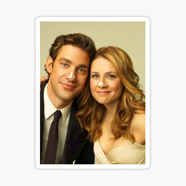 "Jim and Pam wedding shots" Sticker for Sale by MorrisonSwan | Redbubble