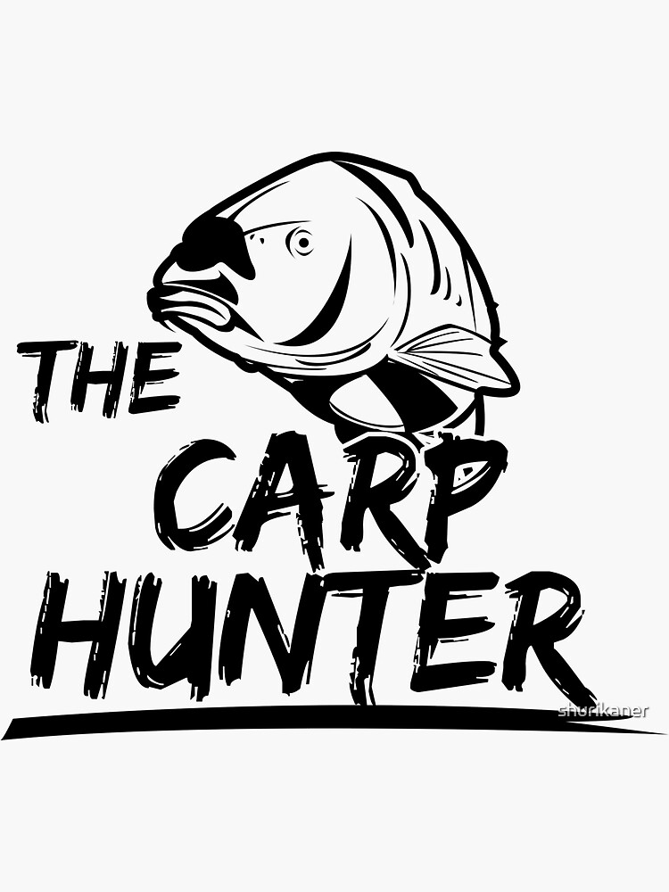 "Fisher Design the carp Hunter" Sticker for Sale by shurikaner | Redbubble