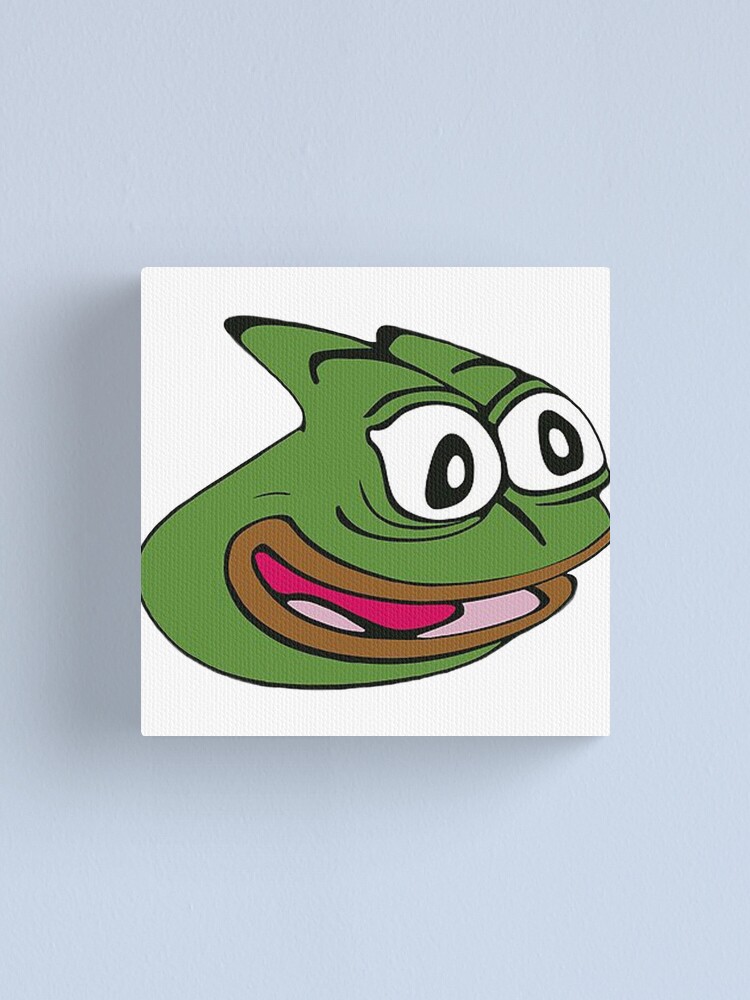 "Pepega Emote" Canvas Print by drewfproc | Redbubble