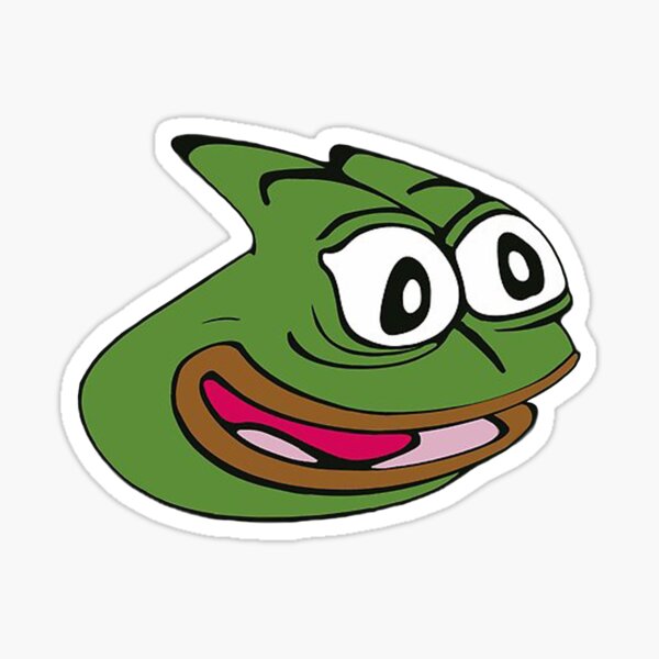 "Pepega Emote" Sticker for Sale by drewfproc | Redbubble