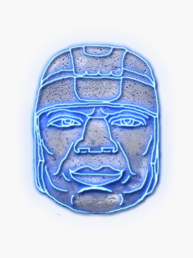 "Olmec Agro-Tech logo with olmec head" Sticker for Sale by ...