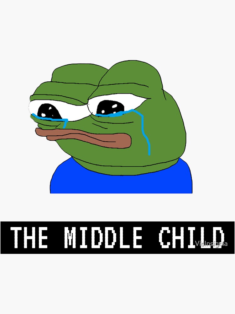 "Pepe is Middle Child" Sticker by VisInsignia | Redbubble