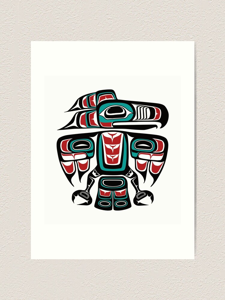 "Haida Tlingit Native Raven Totem" Art Print for Sale by Beltschazar ...