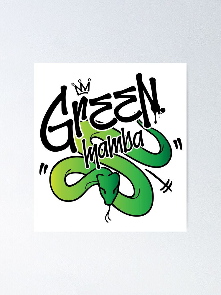 "Green Mamba Graffiti Snake" Poster by irfankokabi | Redbubble
