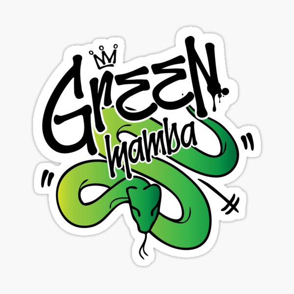 "Green Mamba Graffiti Snake" Sticker for Sale by irfankokabi | Redbubble