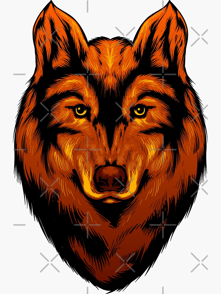 "A very rare Gold Wolf" Sticker for Sale by eskitus2020 | Redbubble