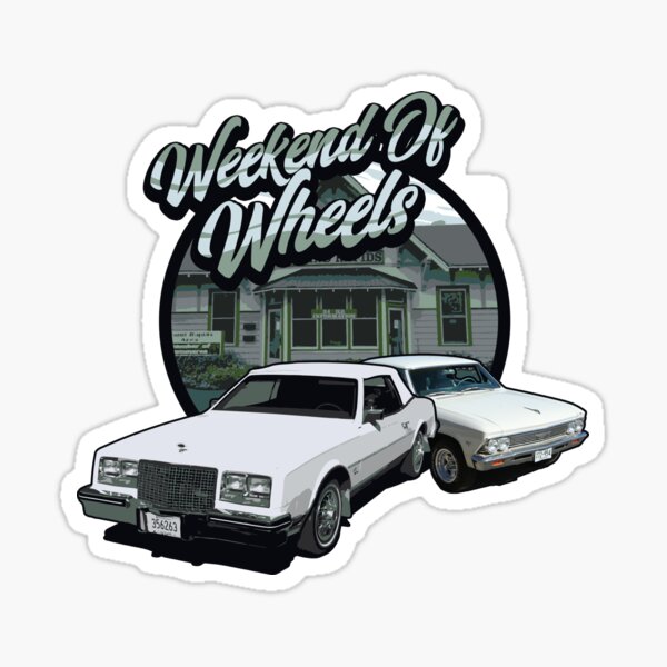 "Weekend of Wheels" Sticker for Sale by Shadowbyte91 | Redbubble