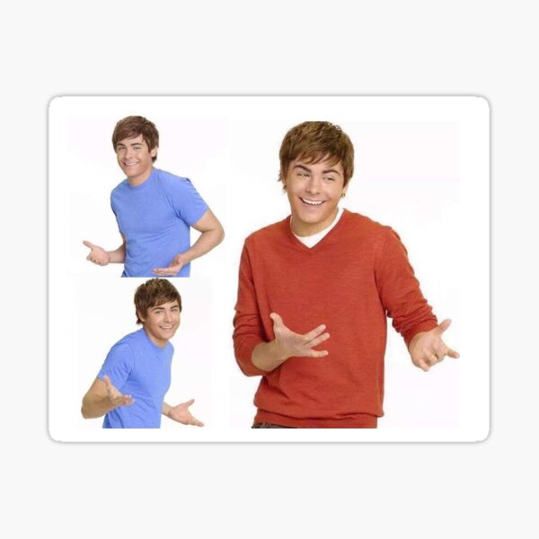 "Zac Efron Shrug " Sticker for Sale by sexielexy | Redbubble