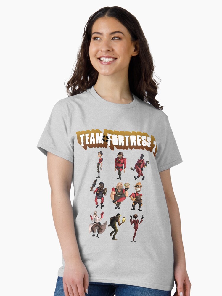 "Team Fortress 2 - All Characters / Classes with TF2 Logo" Classic T ...
