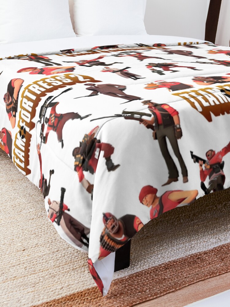 "Team Fortress 2 - All Characters / Classes with TF2 Logo" Comforter ...
