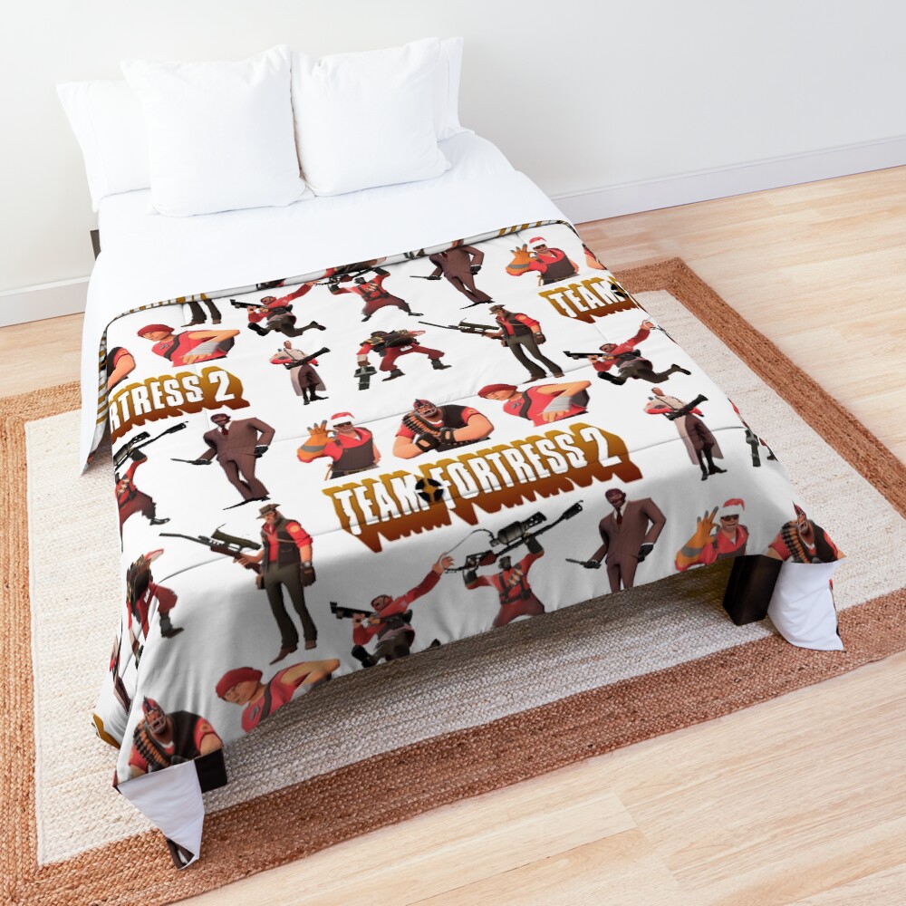 "Team Fortress 2 - All Characters / Classes with TF2 Logo" Comforter ...