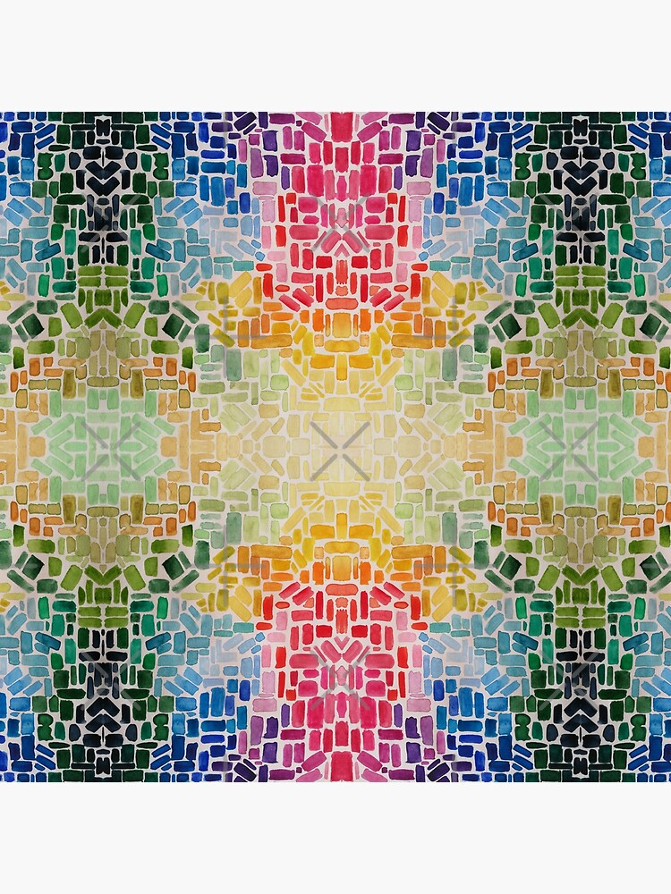 "Rainbow mosaic pattern" Floor Pillow for Sale by Alessandra-C | Redbubble