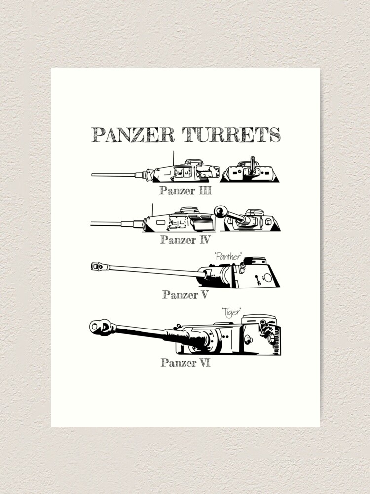 "Panzer Turrets WW2 German Army Tanks Schematic Recognition Blueprint ...
