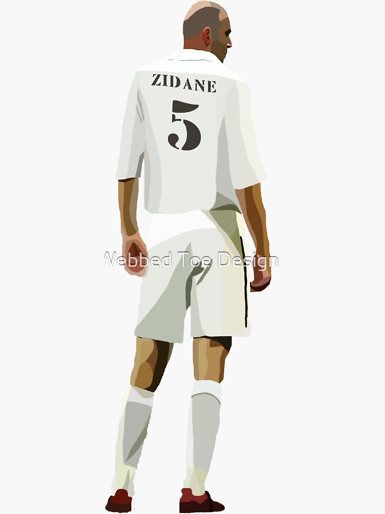 Pegatina «Leyenda del fútbol Zinedine Zidane» de TDCartoonArt | Redbubble