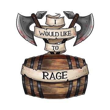 "Barbarian - Rage" Sticker for Sale by sheppard56 | Redbubble