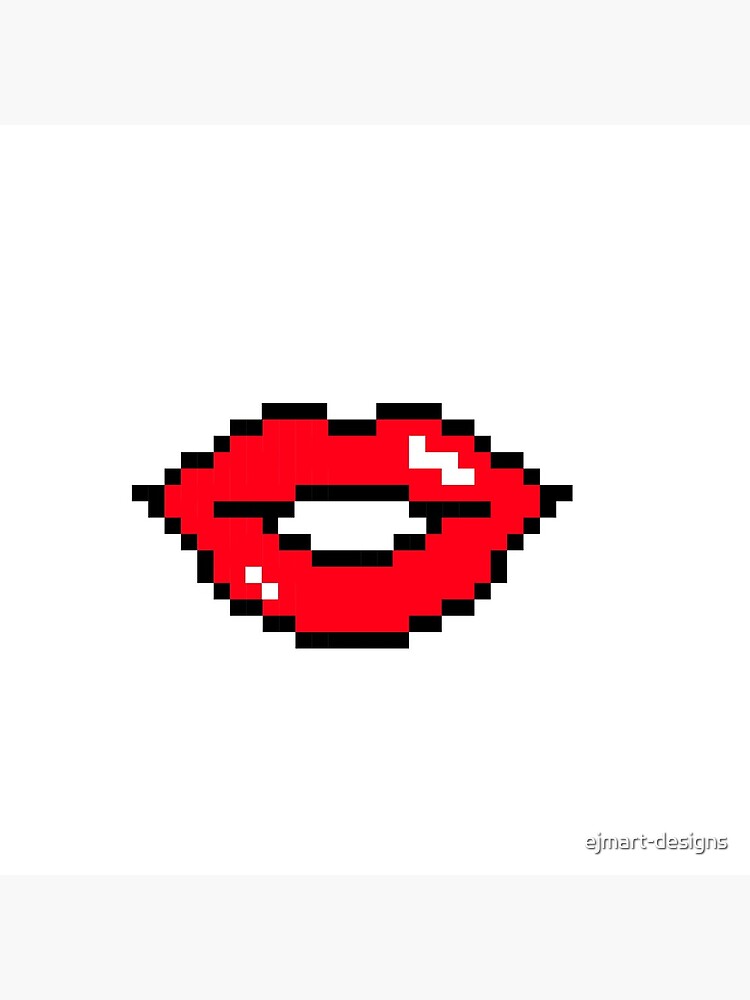 Impression artistique « Lèvres de pixel rouge », par ejmart-designs ...