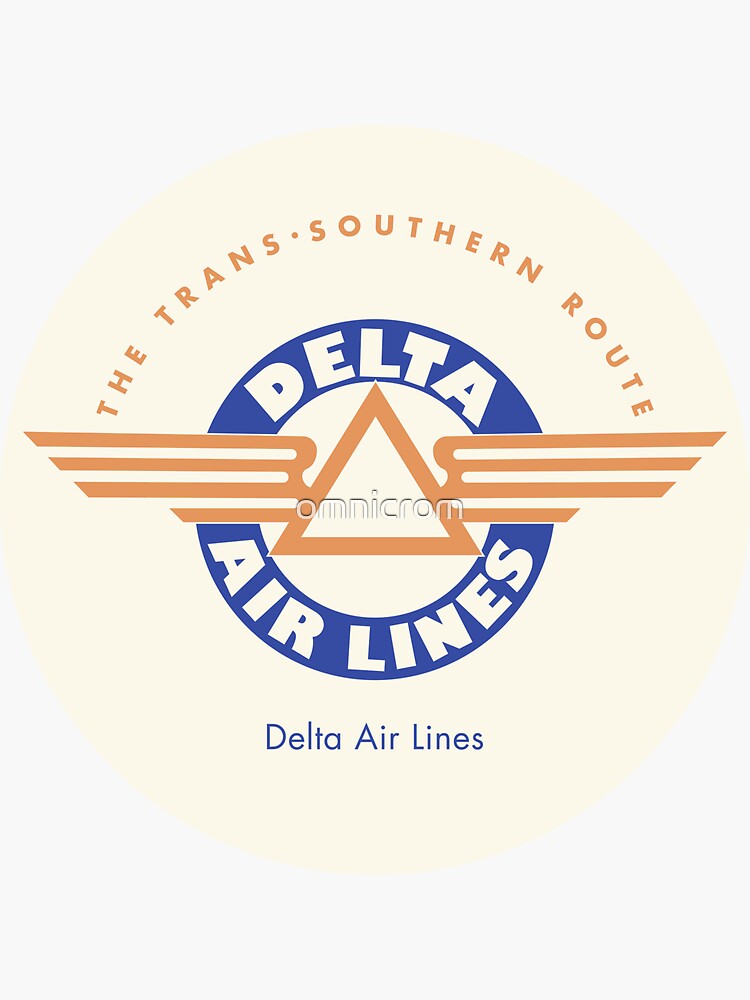 "Old badge Delta Airlines" Sticker by omnicrom | Redbubble