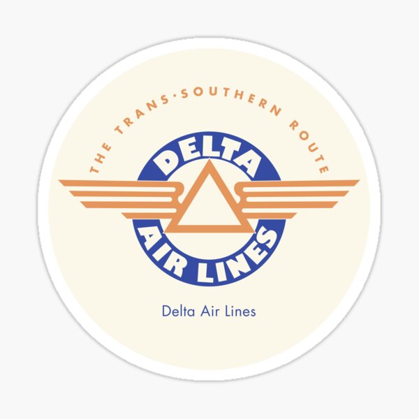 "Old badge Delta Airlines" Sticker by omnicrom | Redbubble