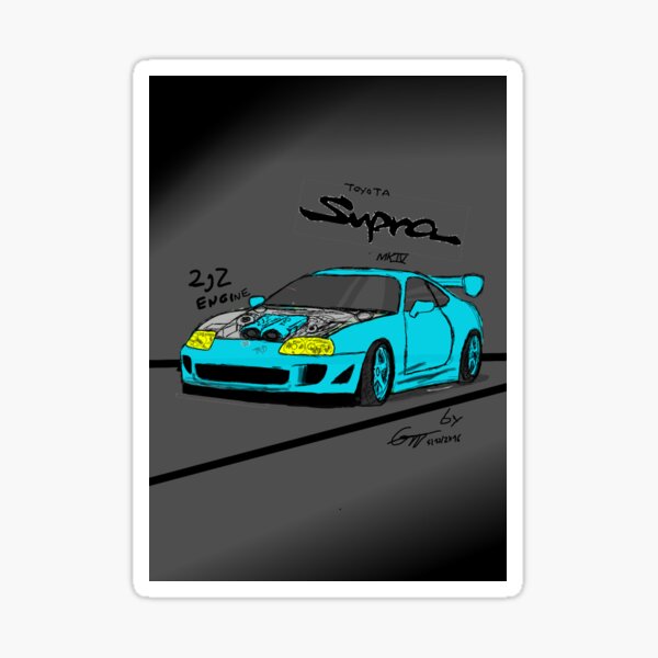"toyota supra mk4 " Sticker by manricopecchia | Redbubble
