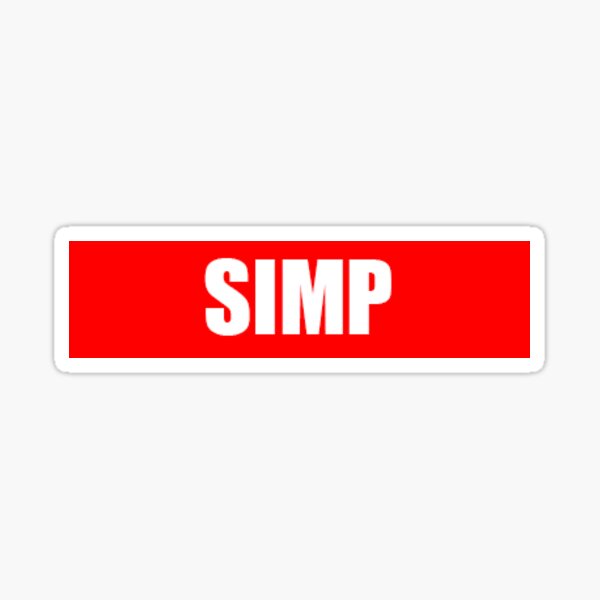 "SIMP" Sticker by zero-percent | Redbubble