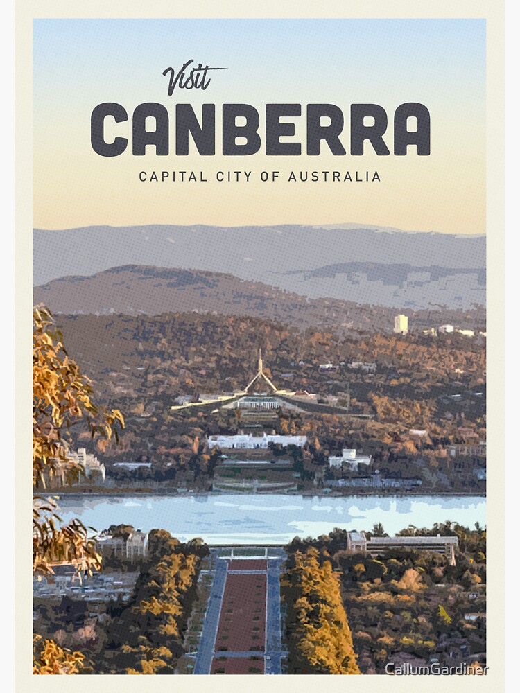 "Visit Canberra" Sticker for Sale by CallumGardiner | Redbubble