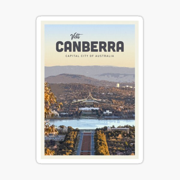 "Visit Canberra" Sticker for Sale by CallumGardiner | Redbubble