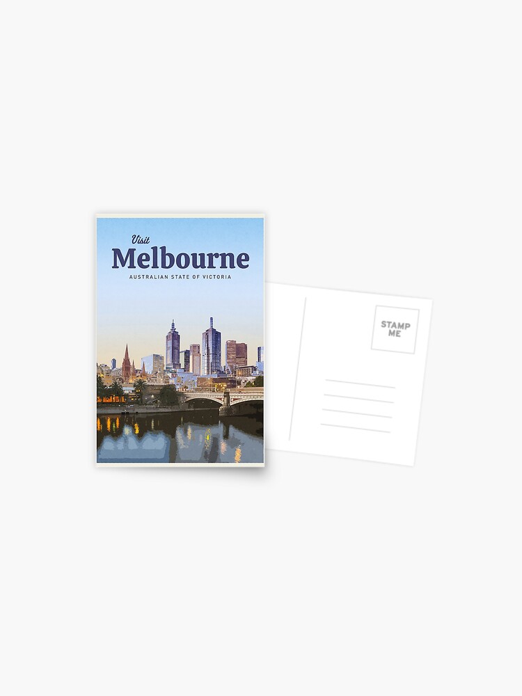 "Visit Melbourne" Postcard for Sale by Mercury Club | Redbubble