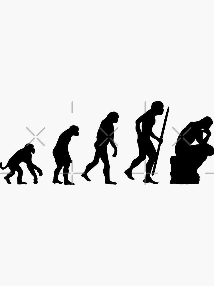 "Evolution of the thinker philosophy, philosopher" Sticker for Sale by ...
