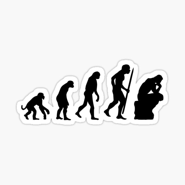"Evolution of the thinker philosophy, philosopher" Sticker for Sale by ...