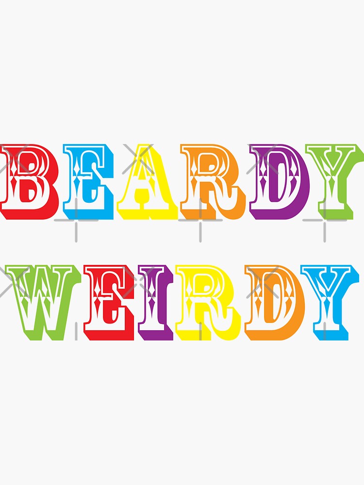 "Beardy Weirdy" Sticker for Sale by VikingZen | Redbubble