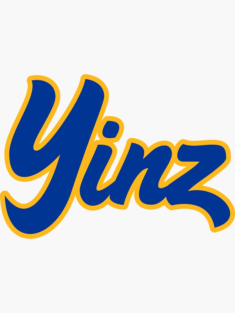 "YINZ (Gold Script)" Sticker by oldskooldesign | Redbubble