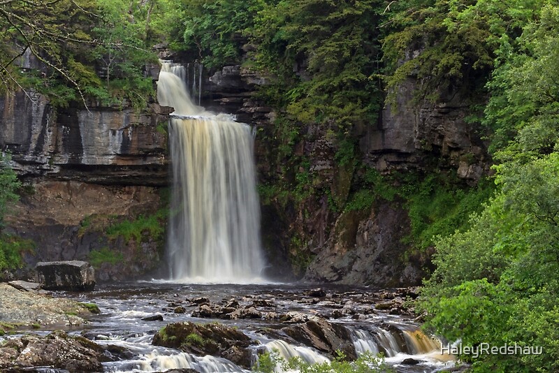 "Beautiful summer Waterfall river" by HaleyRedshaw | Redbubble