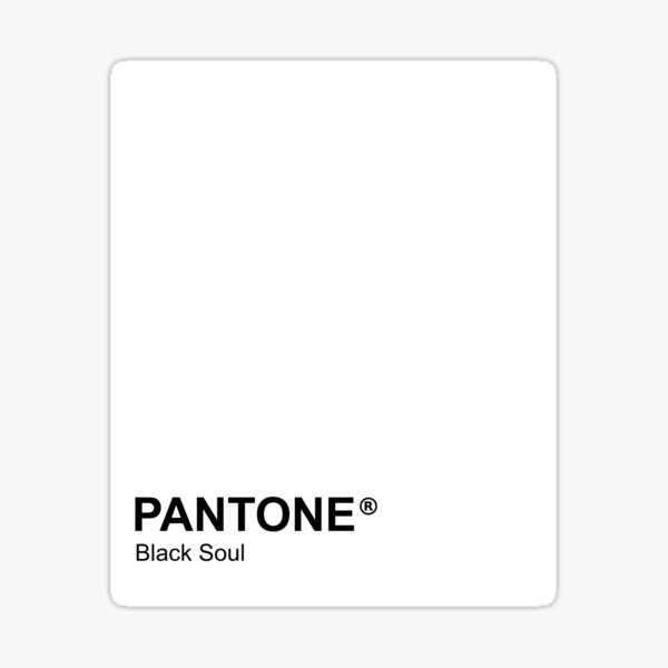 "Pantone Black Soul" Sticker by RaymondDiaz | Redbubble