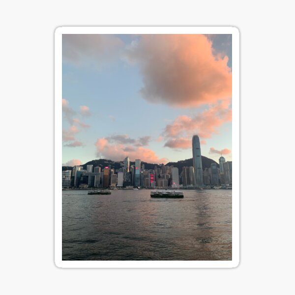 "Hong Kong Skyline" Sticker by chans23 | Redbubble