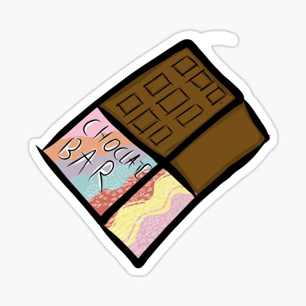 "Chocolate bar " Sticker by stickerfactory1 | Redbubble