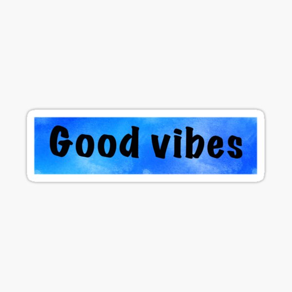 "Blue good vibes" Sticker for Sale by Fishy44 | Redbubble