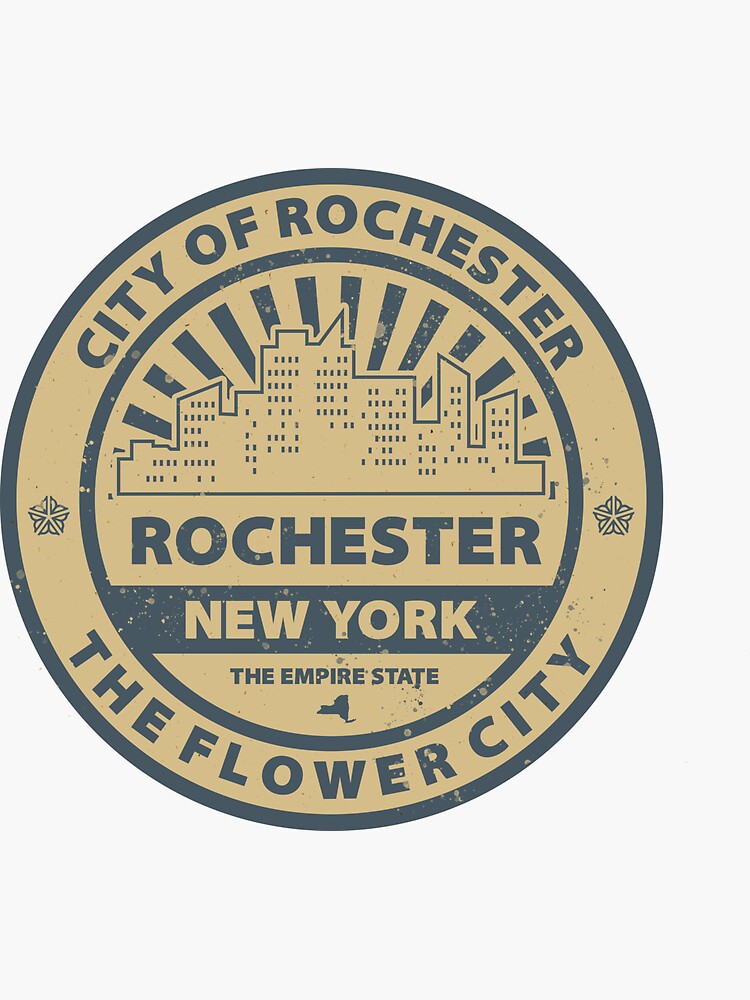 "Rochester Vintage Circular Logo" Sticker for Sale by grizzcc | Redbubble