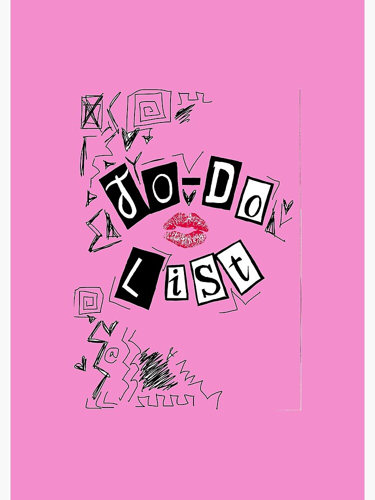  To do Notebook Mean Girls Inspired Spiral Notebook For Sale By 