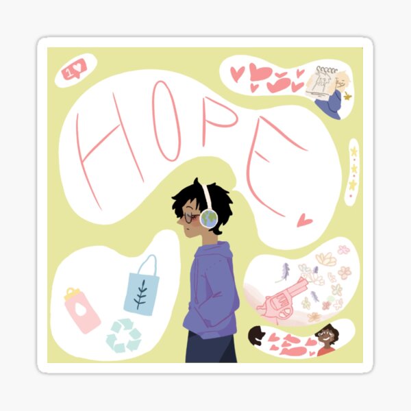 "HOPE sticker " Sticker for Sale by emtheartist3 | Redbubble