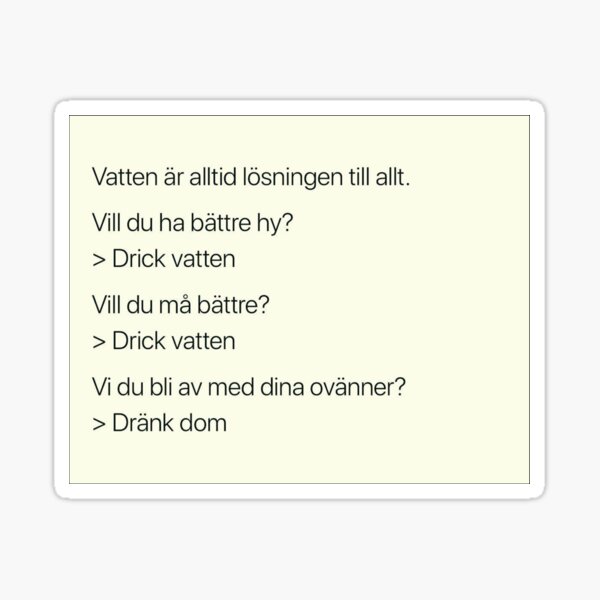 "Situationer - svensk text" Sticker by Gustav1000 | Redbubble
