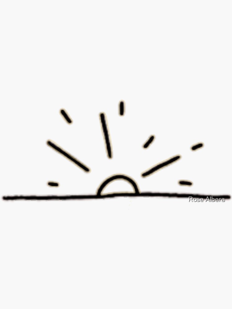 "Minimal Sunrise " Sticker for Sale by -dinonuggets | Redbubble