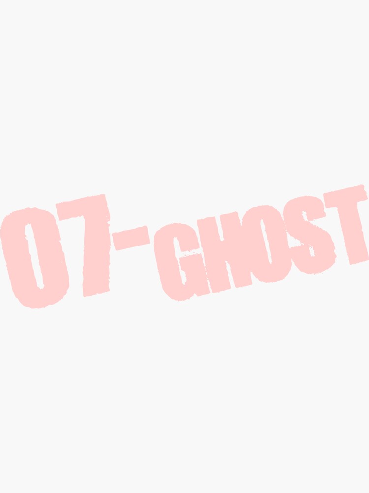 "07-GHOST [pink]" Sticker for Sale by MONOII | Redbubble