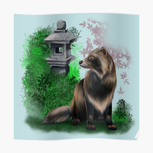 "Tanuki" Poster by TheOddAngel | Redbubble