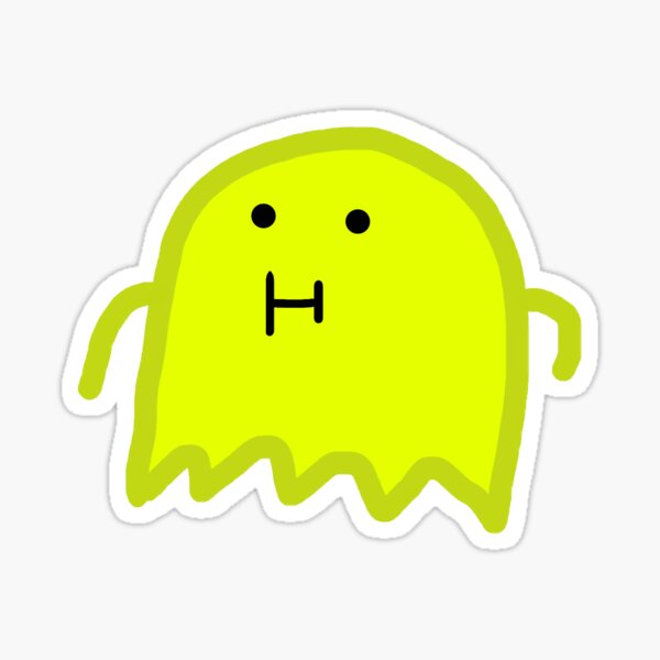 "Yellow blob ghost" Sticker for Sale by Fishy44 | Redbubble