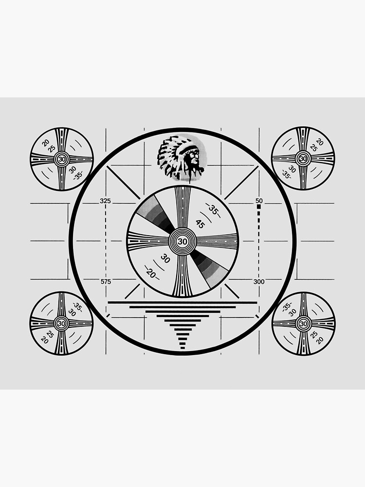 "Indian Head Test Pattern" Poster for Sale by jvorzimmer | Redbubble