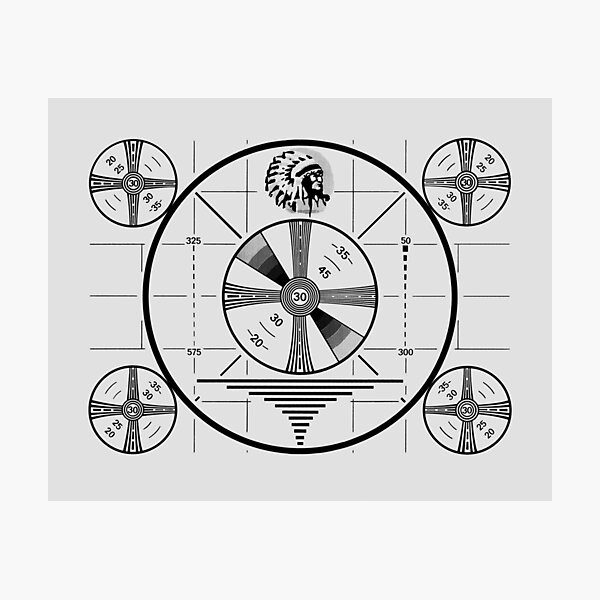 "Indian Head Test Pattern" Photographic Print for Sale by jvorzimmer ...